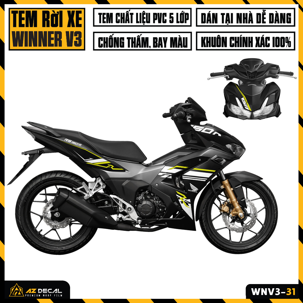 Tem Xe Winner V3 Mẫu RS150 Sport | WNV3-31 | Team Decal Hình Dán Winner ...