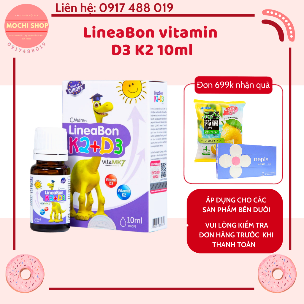 LineaBon vitamin D3 K2 10ml - Vitamin tăng chiều cao cho bé chính hãng | Shopee Việt Nam