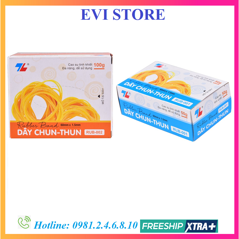 Hộp dây chun thun Thiên Long RUB-001 / RUB-002 / Dây chun nịt buộc 50gr / 100gr | Shopee Việt Nam