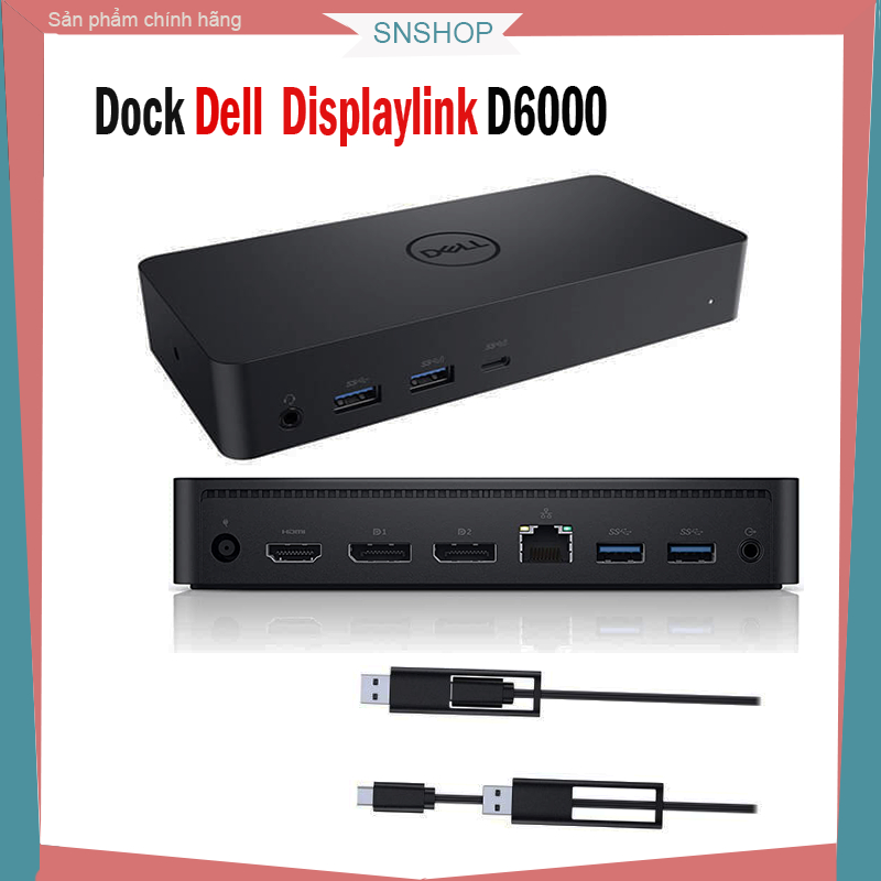 Hub Dell Displaylink D6000 USB C/A (NEW BOX)- dock Mở Rộng thêm cổng ...