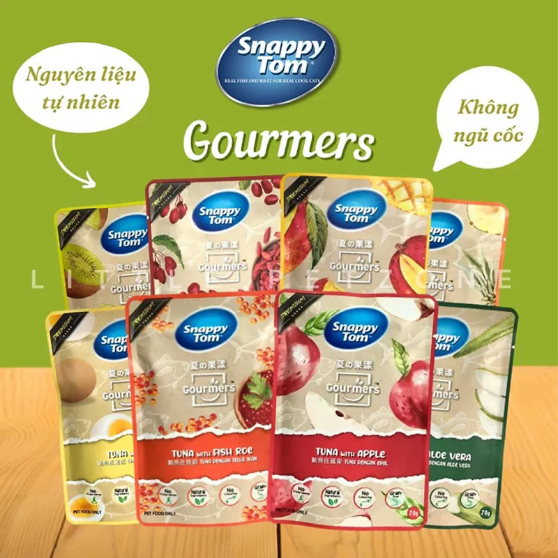 Pate Snappy Tom mix Trái Cây Dành cho mèo - Thùng 24 và Combo 12 gói - Pate bổ sung dinh dưởng ...