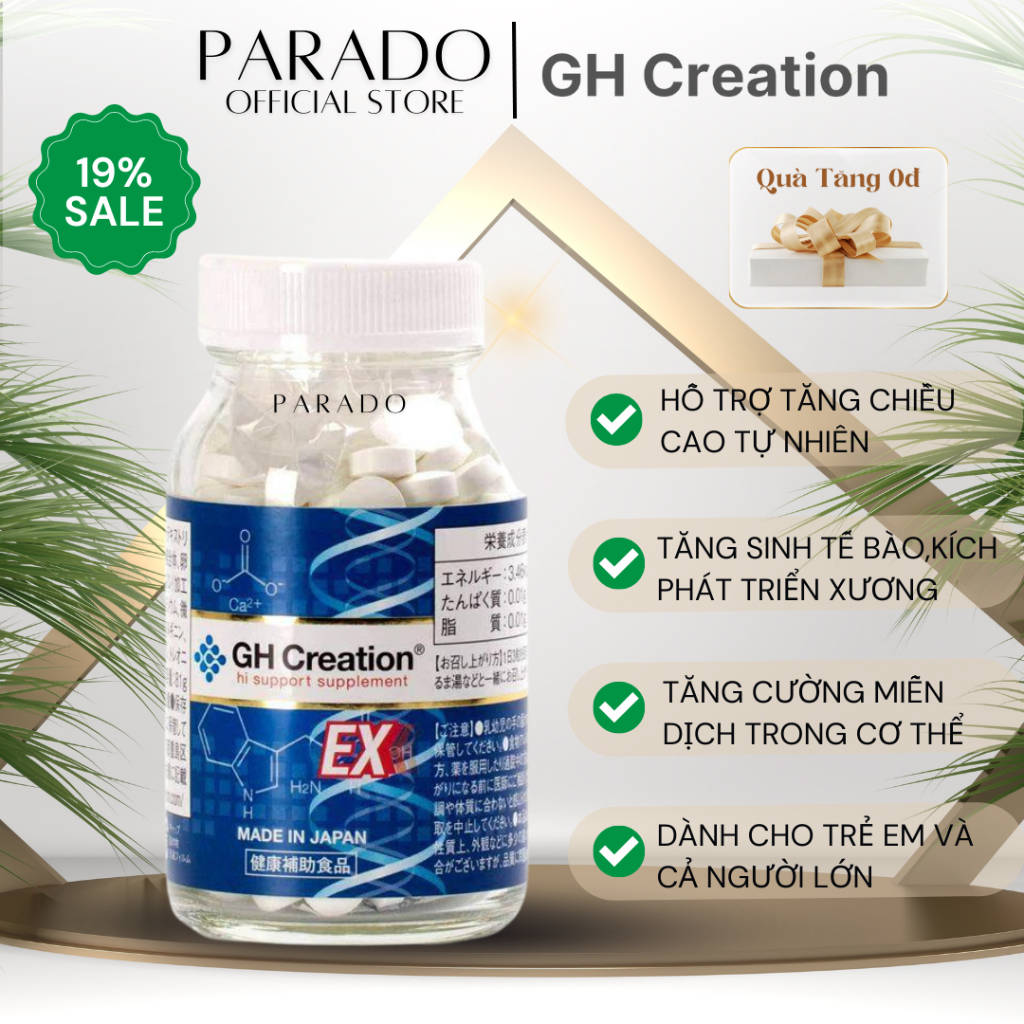 Viên Uống Hỗ Trợ Tăng Chiều Cao GH Creation EX+ Nhật Bản 270 Viên ...
