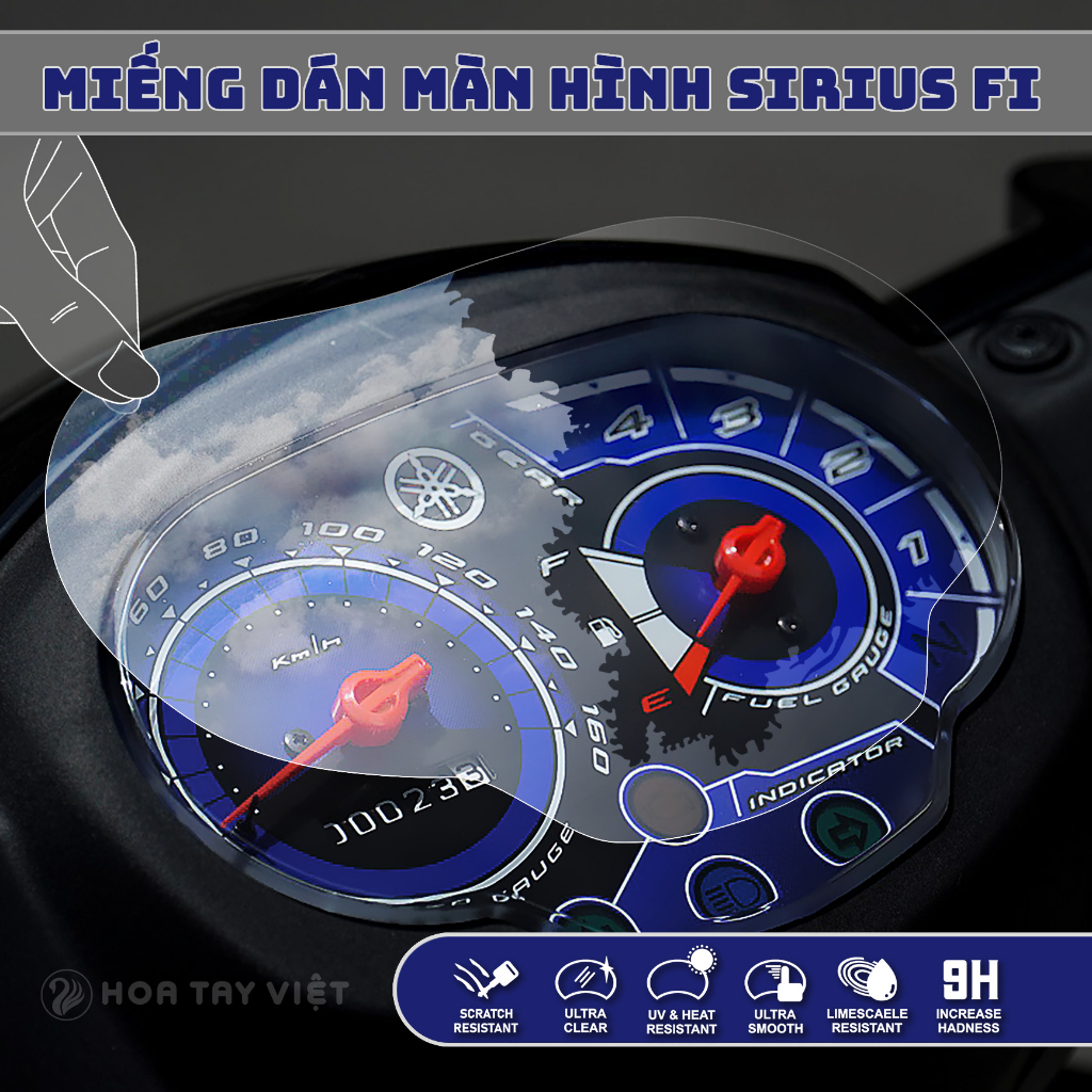 Miếng dán bảo vệ Yamaha Sirius fi cao cấp chống trầy xước màn hình xe ...