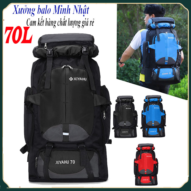 Balo du lịch vải chống thấm - balo phượt/ leo núi/ trekking dung tích lớn 70l | Shopee Việt Nam