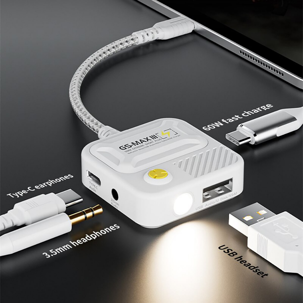 Cáp chuyển đổi tai nghe Plextone Gs Max Pro III Type C sang 3.5mm hỗ ...