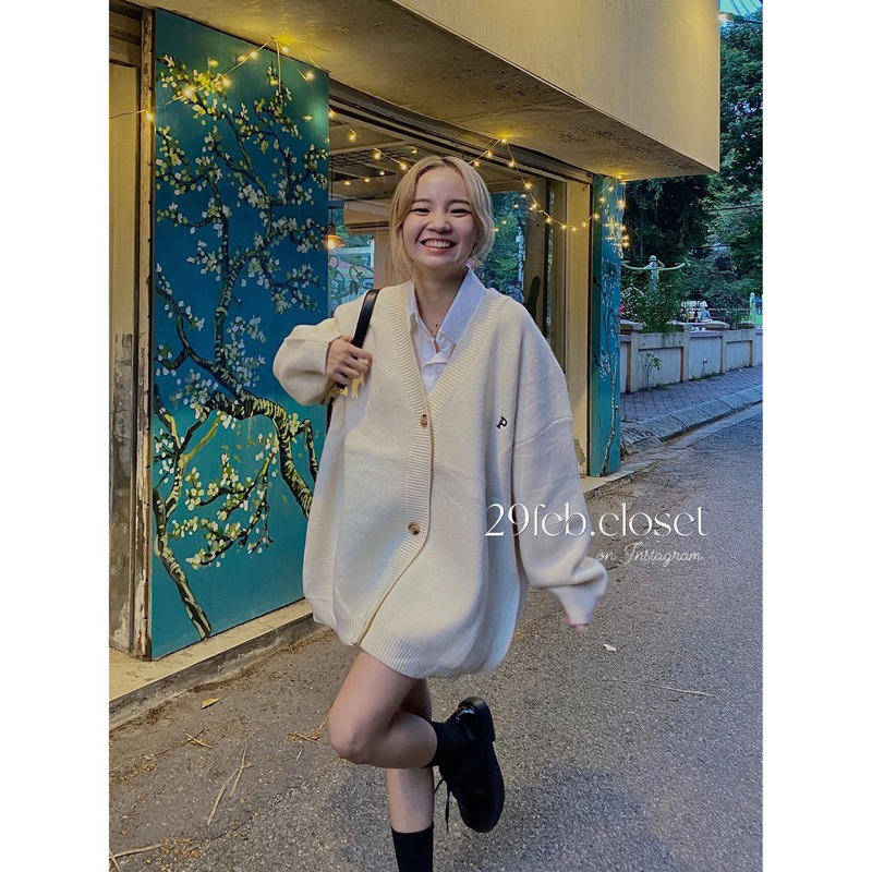 khoác cadigan thêu chuẩn hàng có sẵn | Shopee Việt Nam