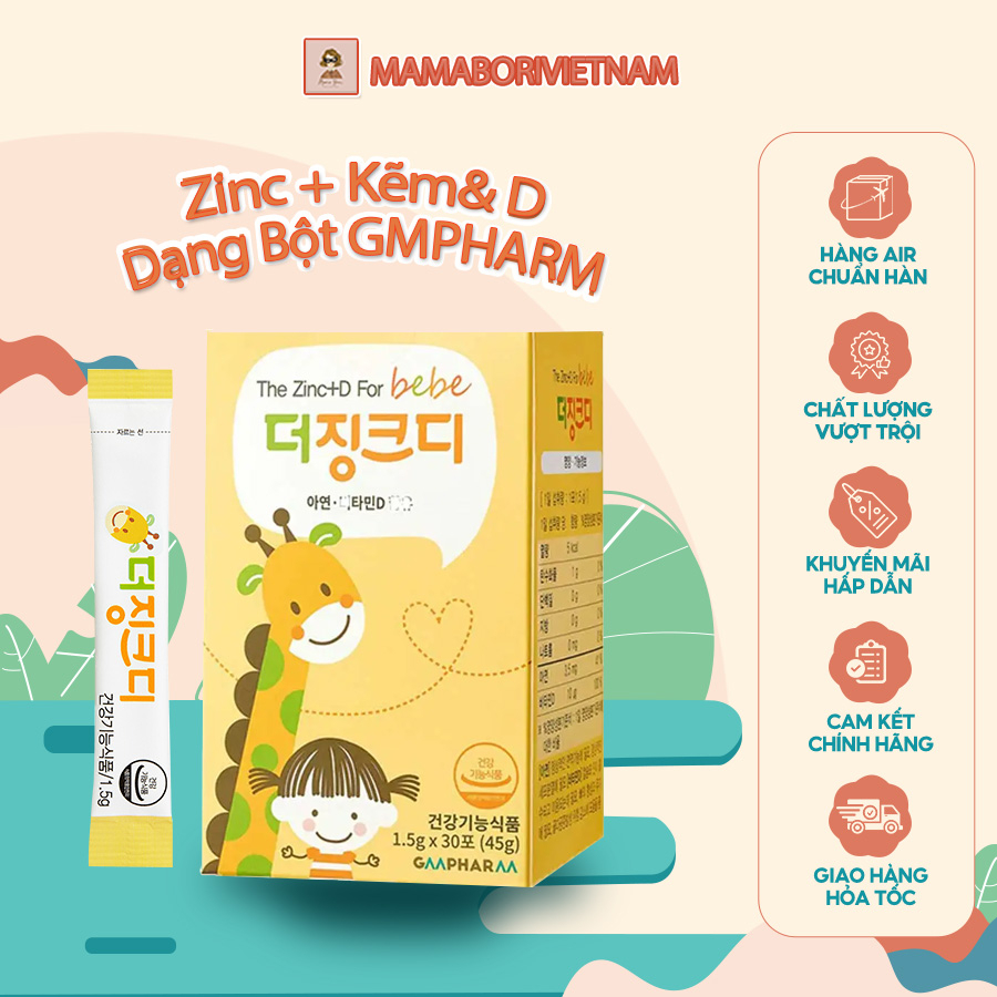 [Hàng Air Chuẩn Hàn] Kẽm cho bé The Zinc+D for Bebe GMPHARM bổ sung Kẽm ...