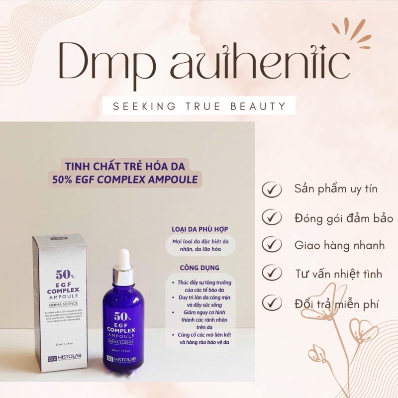 TINH CHẤT TẾ BÀO GỐC TRẺ HÓA DA HISTOLAB 50% EGF COMPLEX AMPOULE DERMA SCIENCE | Shopee Việt Nam