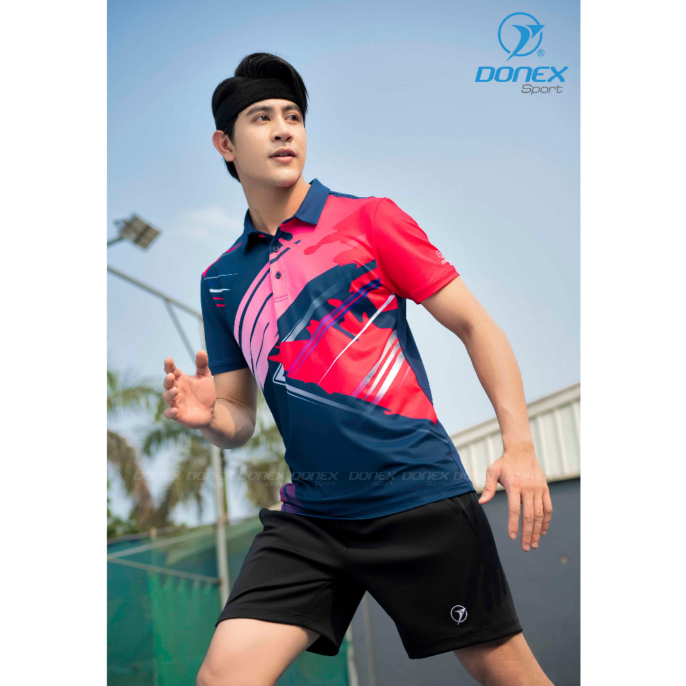 Áo Cầu Lông Nam Donex Sport Vải Poly Giãn 4 Chiều, Thoáng Khí, Co Giãn ...