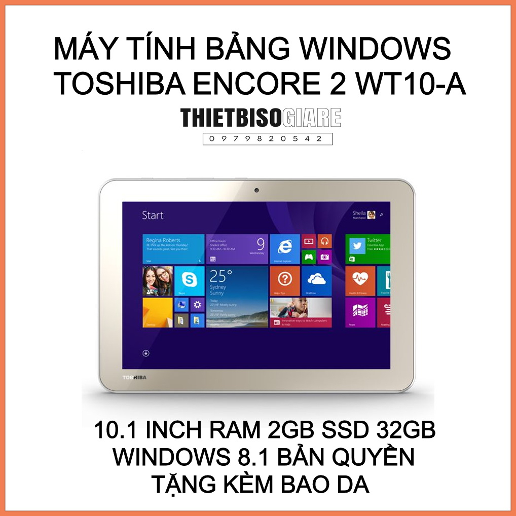 máy tính bảng Toshiba Encore 2 WT10-A màn 10 inch Window 8.1 | Shopee Việt Nam
