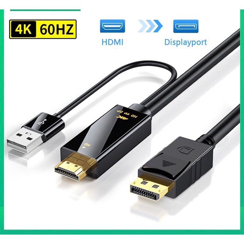 Cáp chuyển tín hiệu Hdmi ra Displayport 4k dài 1.8m - HDMI to DP 4k ...
