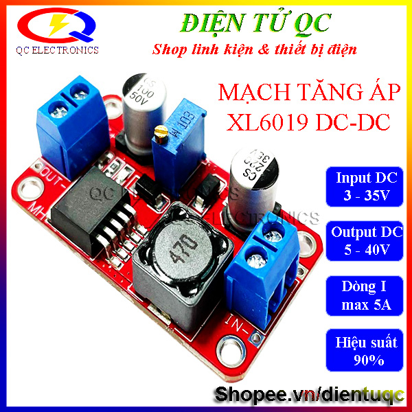 Mạch XL6019 5A dc - dc dùng tăng điện áp đầu ra | Shopee Việt Nam