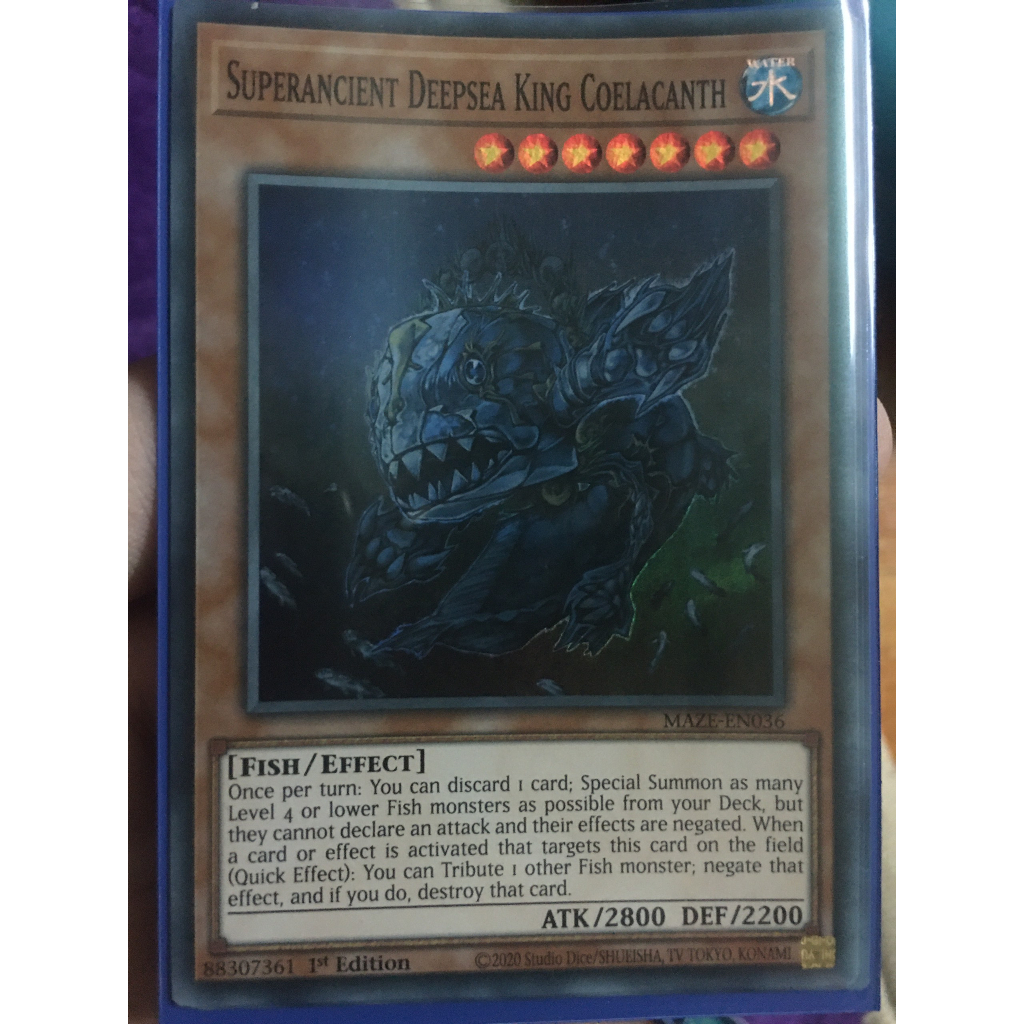 THẻ bài Yugioh Superancient Deepsea King Coelacanth - MAZE-EN036 ...