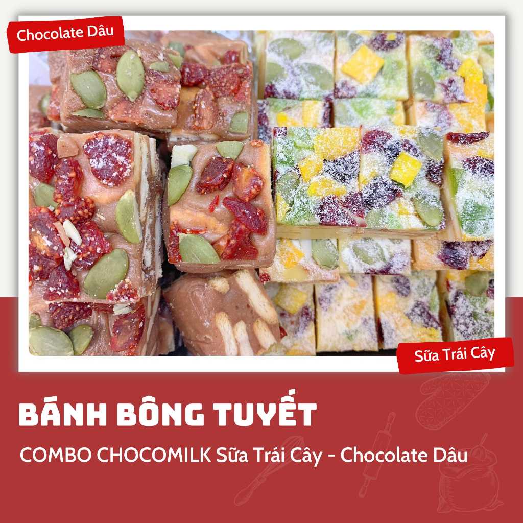 Bánh Bông Tuyết: Combo Chocomilk tiện lợi Sữa Trái Cây | Chocolate Dâu ...