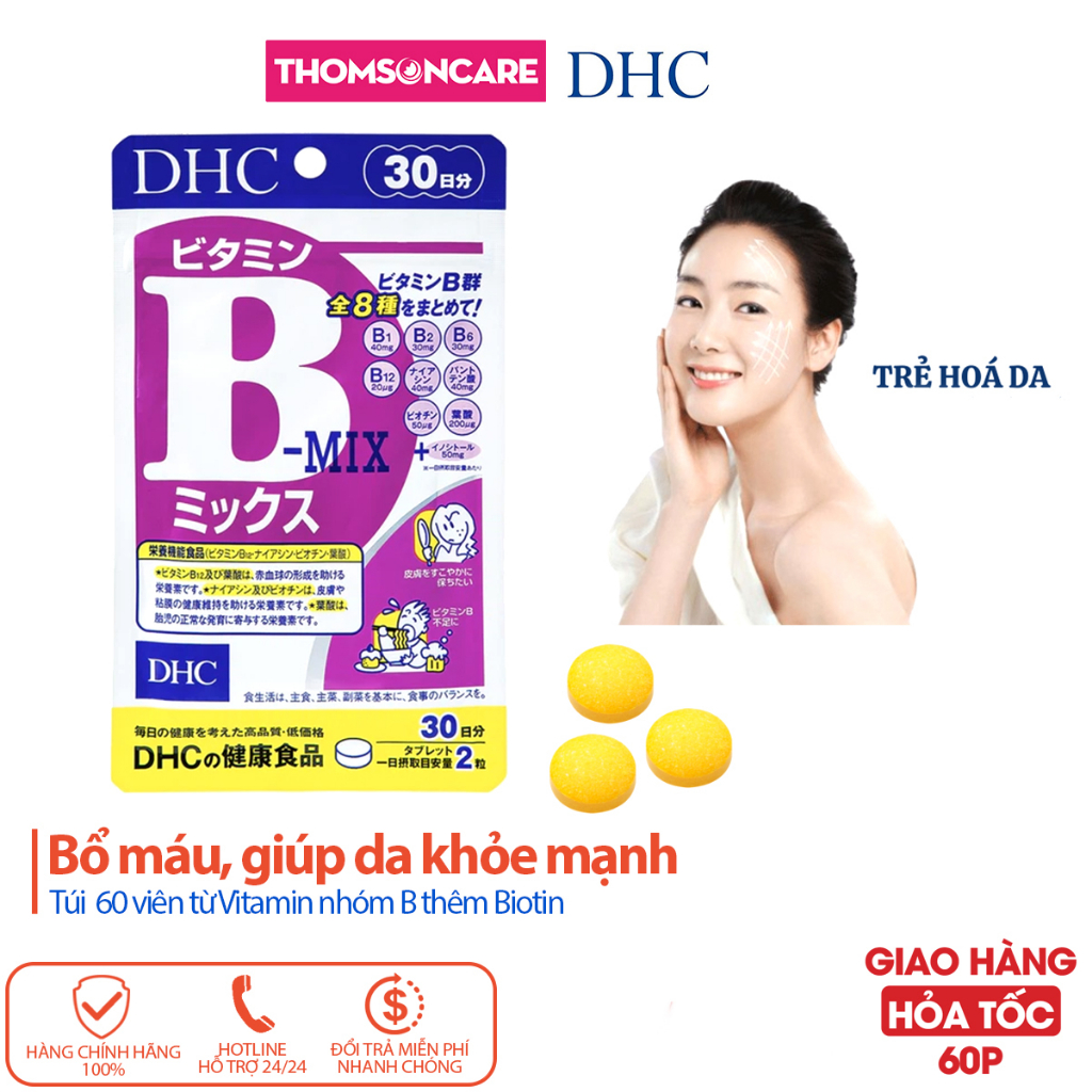 Viên uống DHC Vitamin B Mix tổng hợp - giúp tăng cường chức năng tạo ...