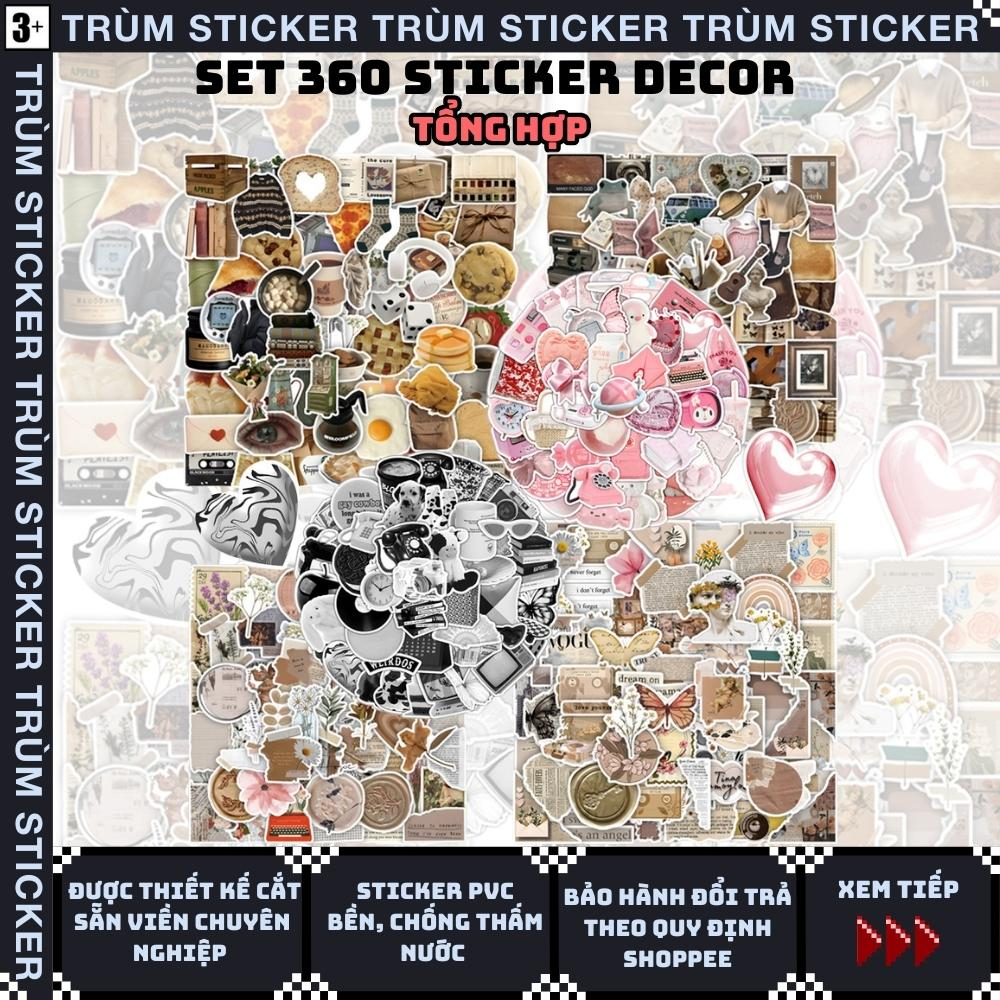 Set 360 Stickers, Hình Dán phong cách vintage - Trang Trí, Decor Laptop ...