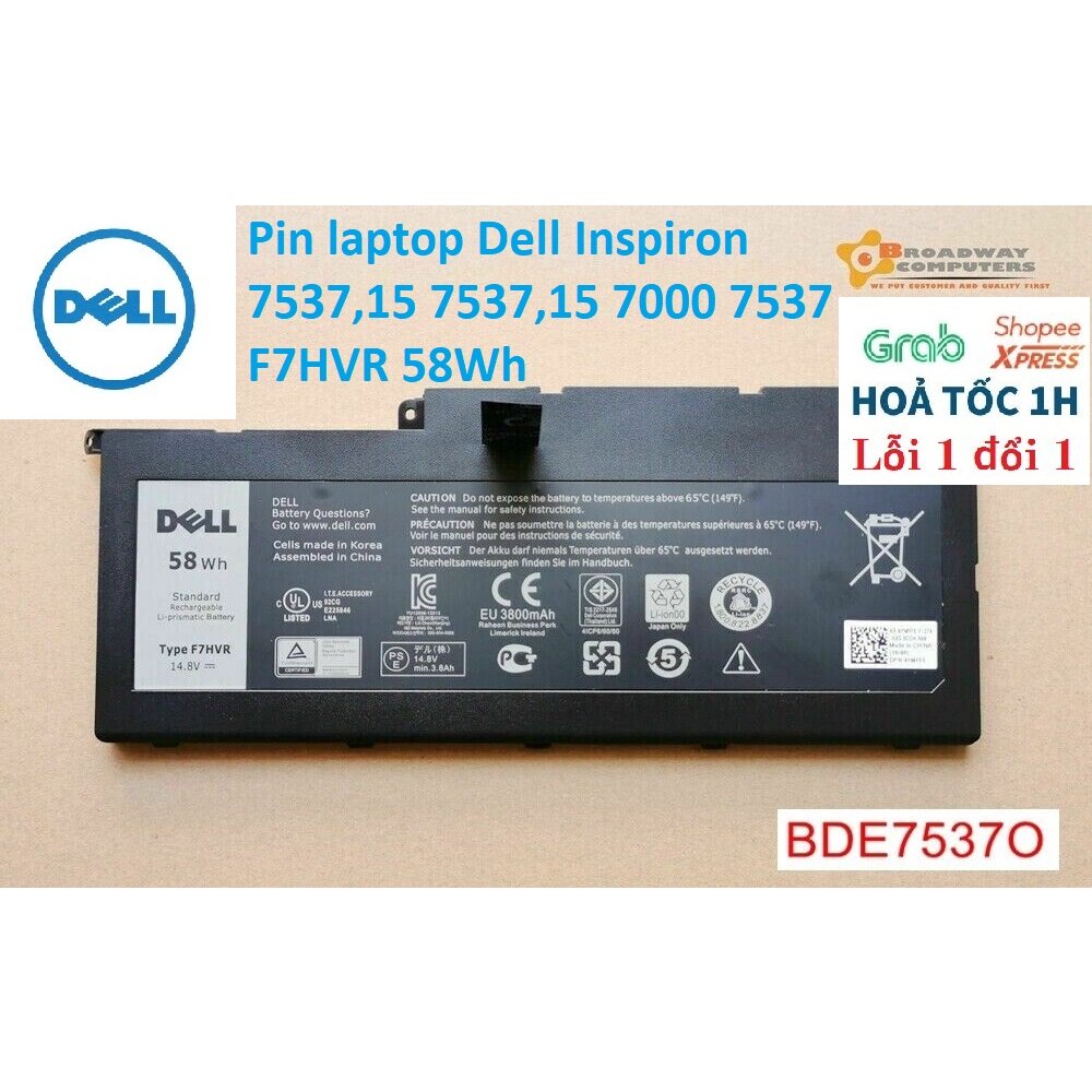 ⚡️[Pin zin] Pin laptop Dell Inspiron 7537,15 7537,15 7000 7537 F7HVR ...