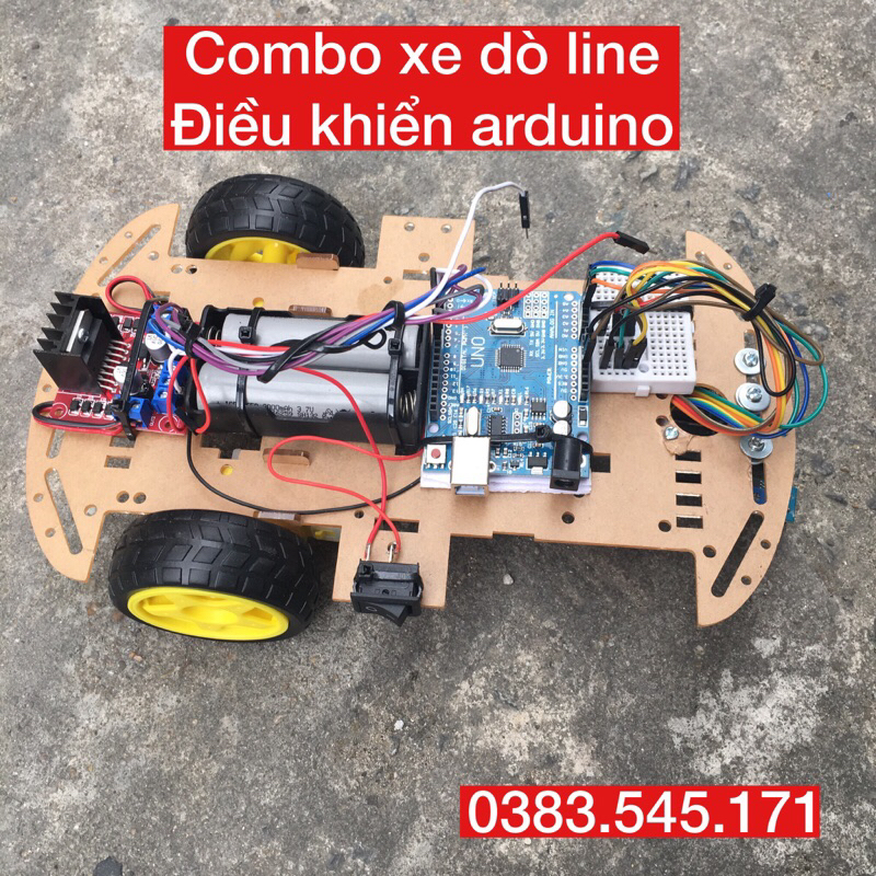 Combo xe dò line điều khiển bằng arduino sử dụng pin 18650 (chưa lắp ...