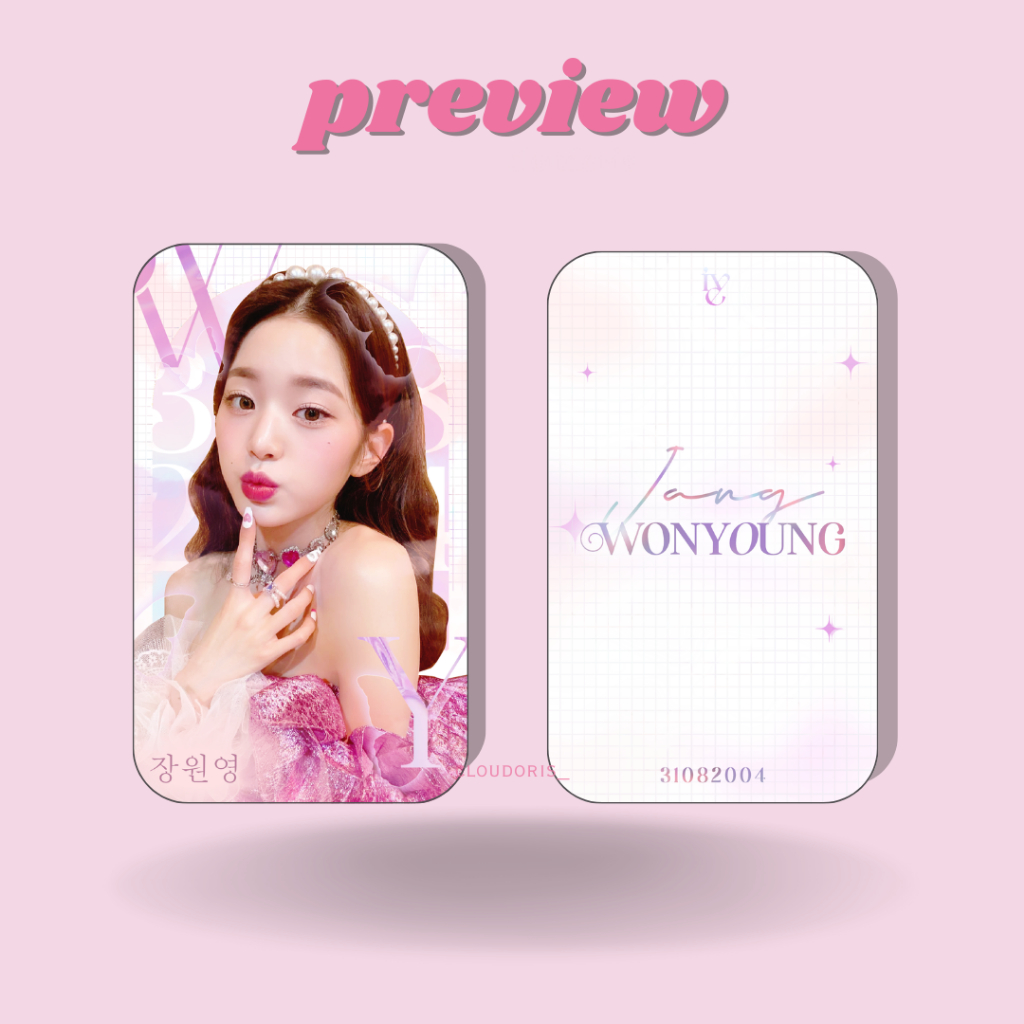 card des bo góc Wonyoung (Ive) - Cloudoris | Shopee Việt Nam