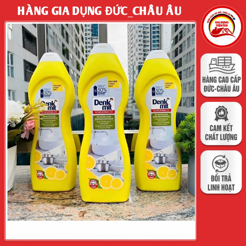 Kem tẩy đa năng Denkmit Scheuermilch 750ml, tẩy nox, bồn sứ, vòi xịt ...