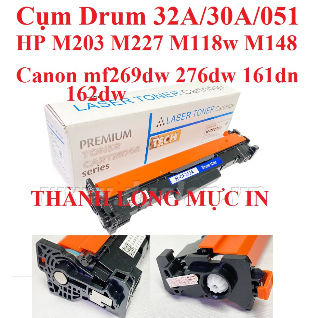 Cụm Drum 32A/30A/051 Có chip HP M227fdw-M203dw-M118w-M148- Cụm trống in ...