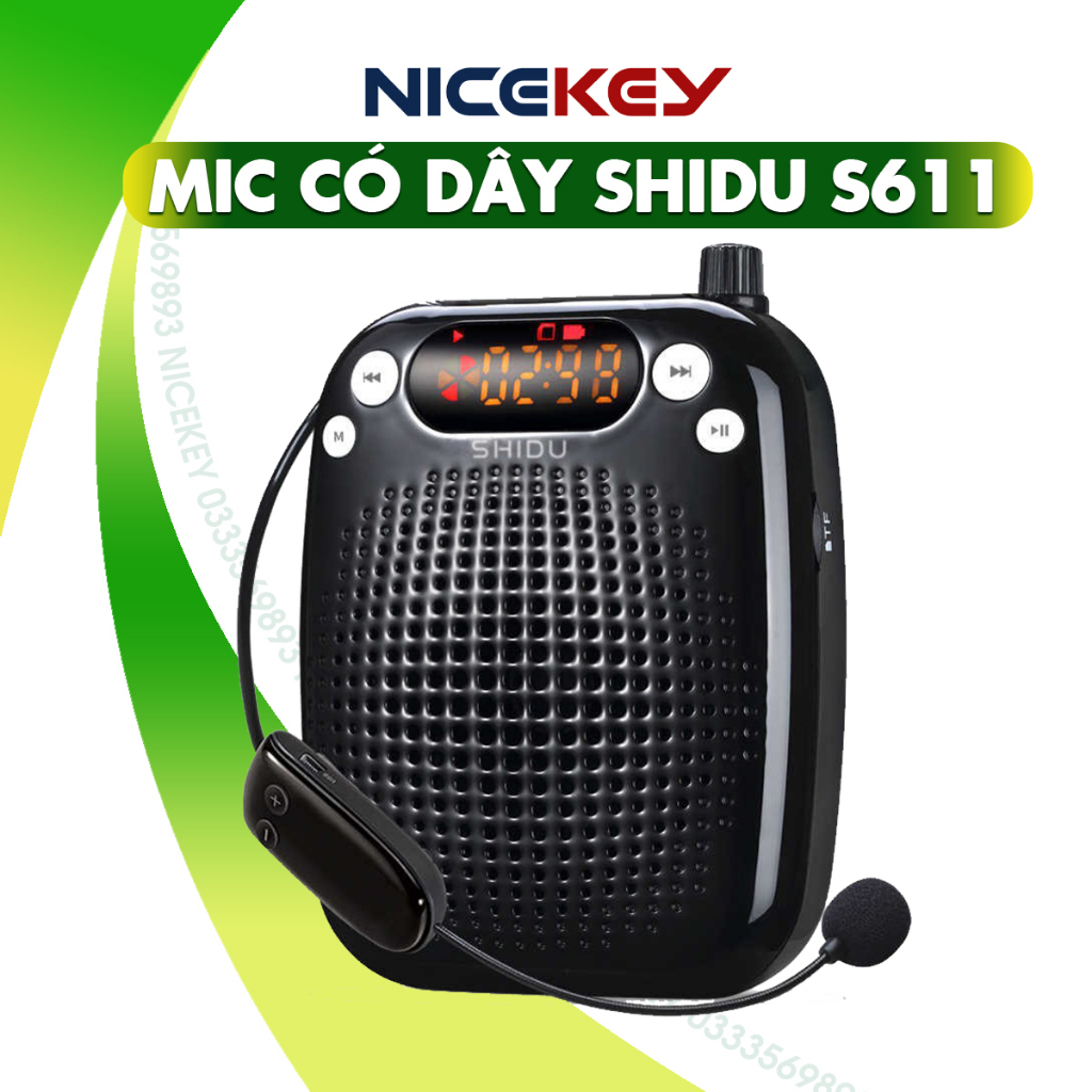 Máy Trợ Giảng Không Dây Shidu SD- S611, Bluetooth, Âm Lượng 10W, Bảo ...