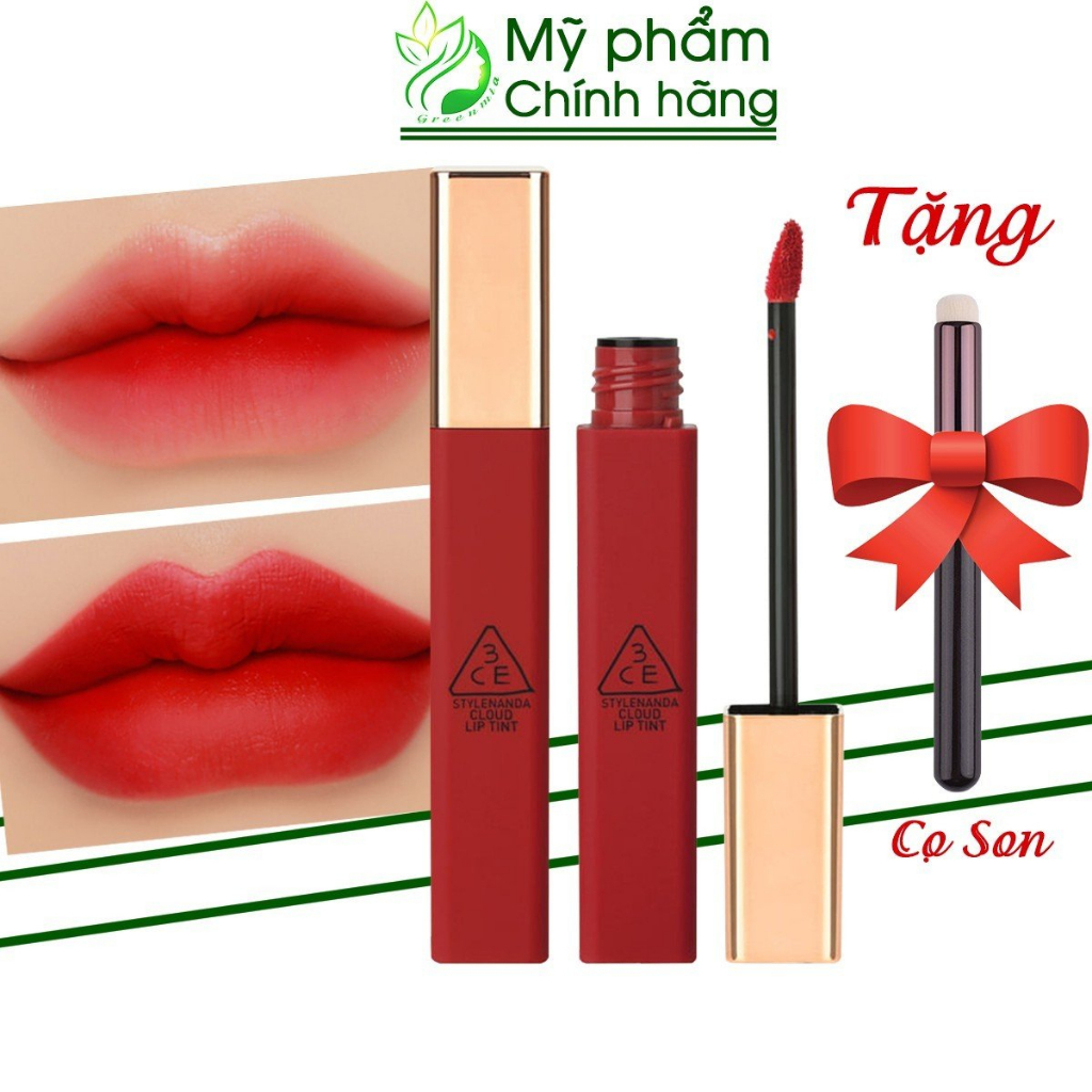 Son Kem Lì 3CE Cloud Lip Tint Macaron Red Màu Đỏ Tươi Quyến Rũ | Shopee ...
