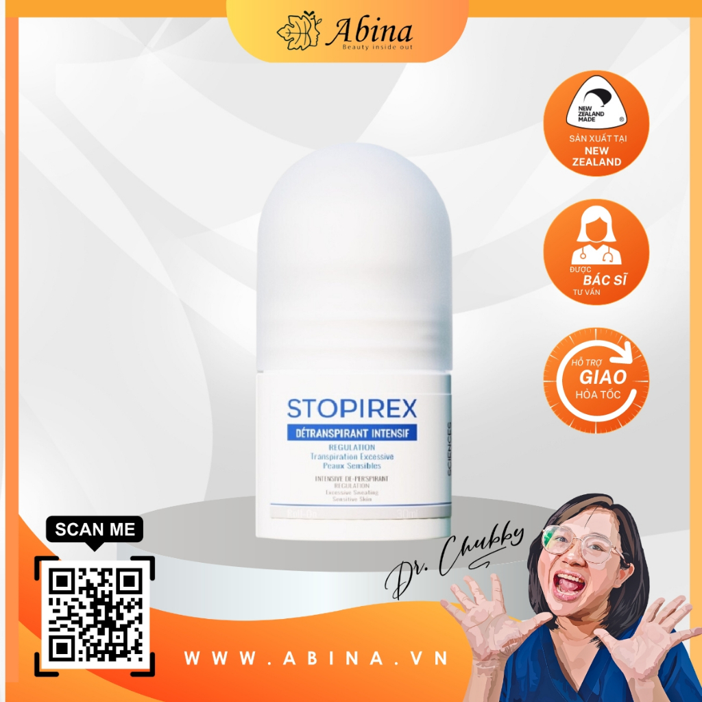 Lăn khử mùi và ngăn tiết mồ hôi không vàng nách áo STOPIREX ...