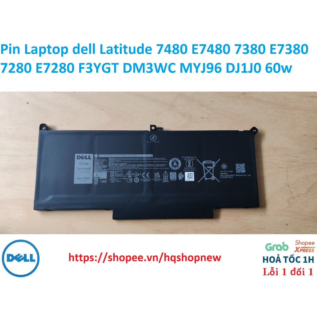 ⚡️[Pin zin] Pin Laptop dell Latitude 7480 E7480 7380 E7380 7280 E7280 ...