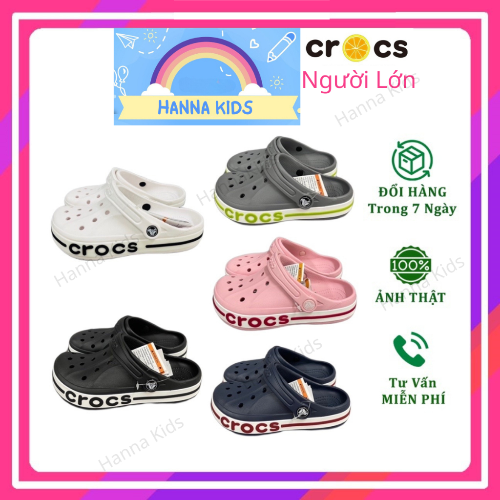 HÀNG LOẠI 1-Tặng 12 Sticker-Dép Cross nam nữ HannaKids cho người lớn ...
