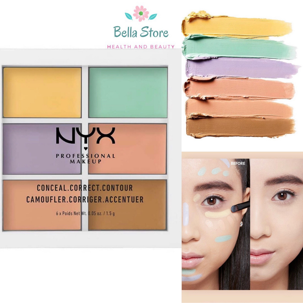 Bảng che khuyết điểm triệt sắc NYX Color Correcting Concealer | Shopee ...