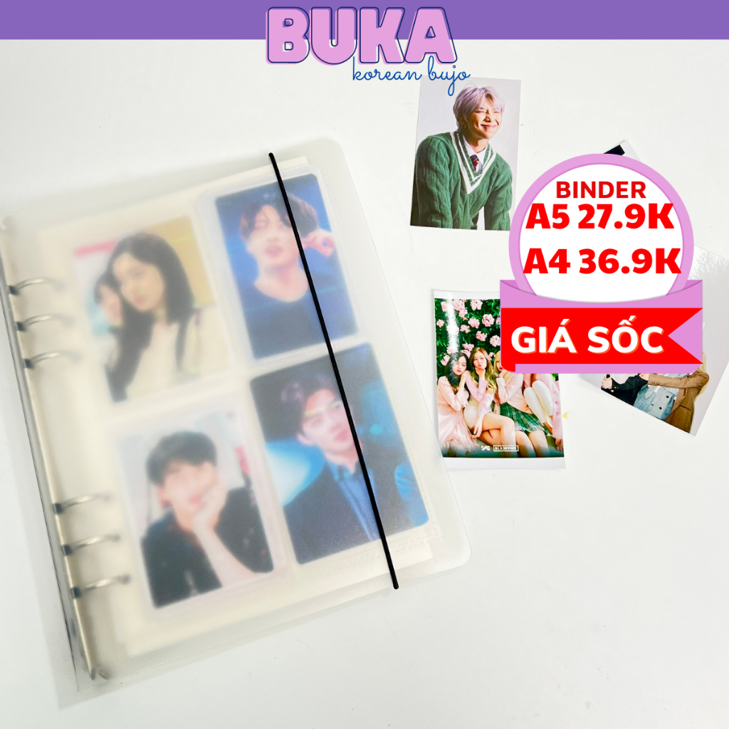 Binder bìa sổ còng nhựa đựng ảnh Collect Book sheetmeet đựng photo card ...