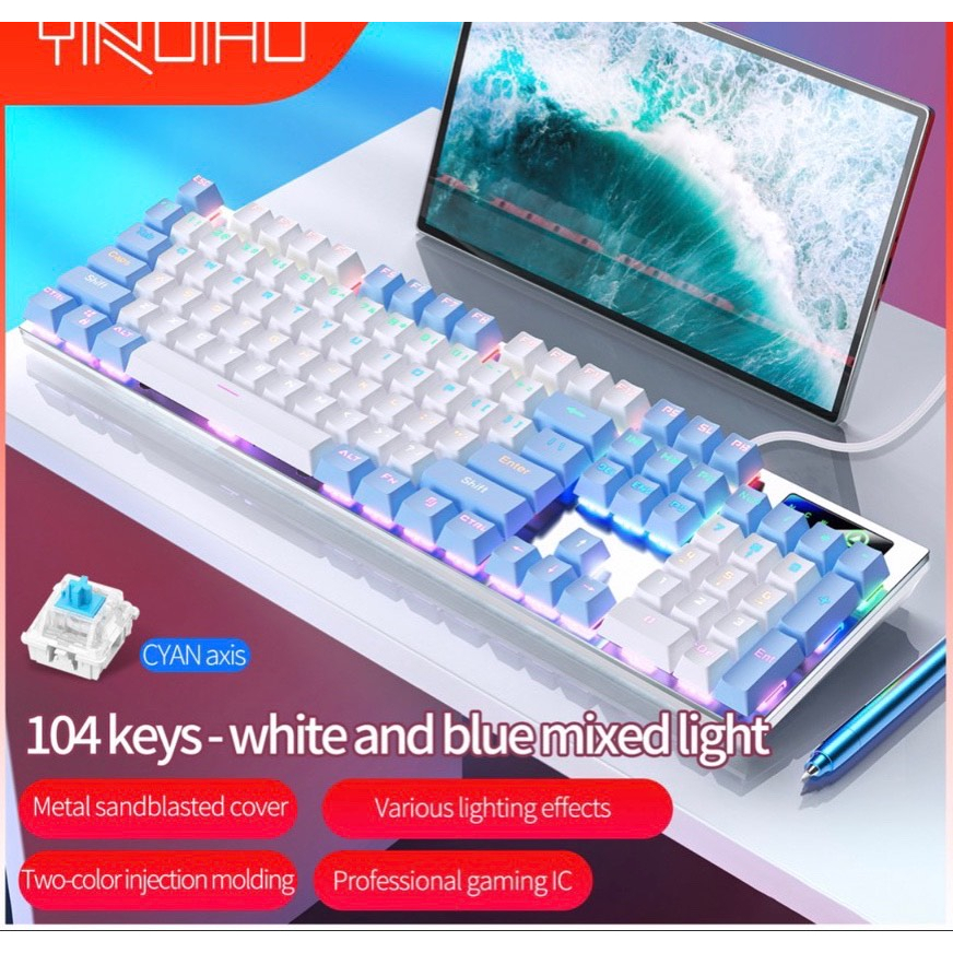 Bàn phím cơ ZK3 Blue Switch-Sản phẩm mới 2022 Led RGB đổi màu với 10 ...