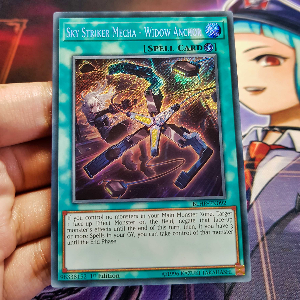 Thẻ bài Yugioh chính hãng | Sky Striker Mecha - Widow Anchor | BLHR Secret rare. | Shopee Việt Nam