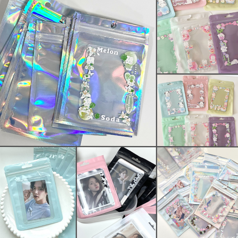 (Nhiều Size - Mẫu) Túi Zip Hologram, Túi Zip Màu Pastel Macaron, Phong ...