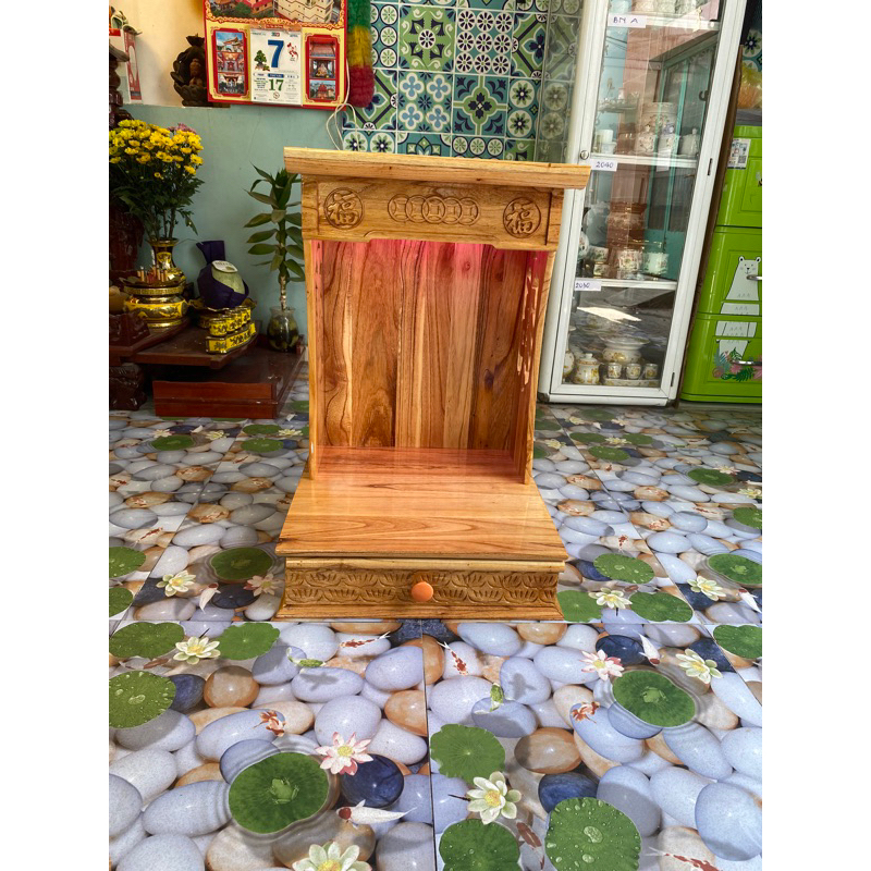 bàn thờ ông địa gỗ xoan đào | Shopee Việt Nam