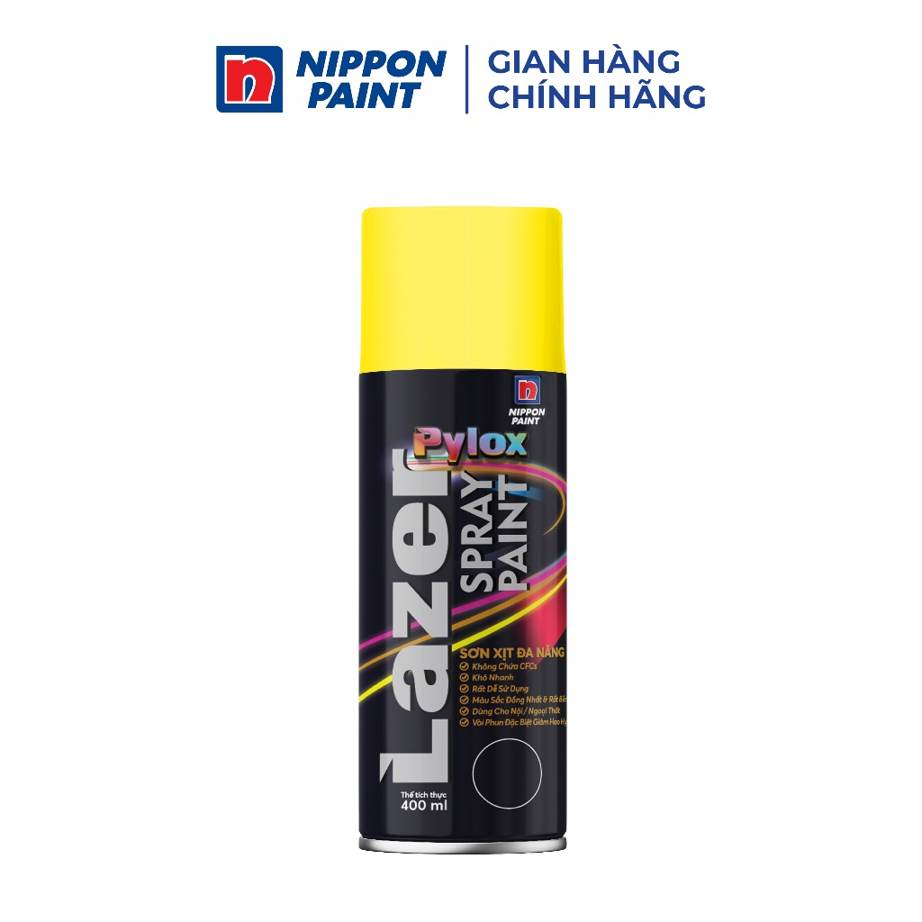 Sơn xịt đa năng Pylox Lazer - N218 ART YELLOW - Chính hãng NIPPON PAINT ...