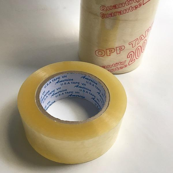 {1 cây/ 6 cuộn} Băng keo trong, băng keo đục 200yard đủ 2kg/ cây, lõi nhỏ, độ dính cao (Sp y ...