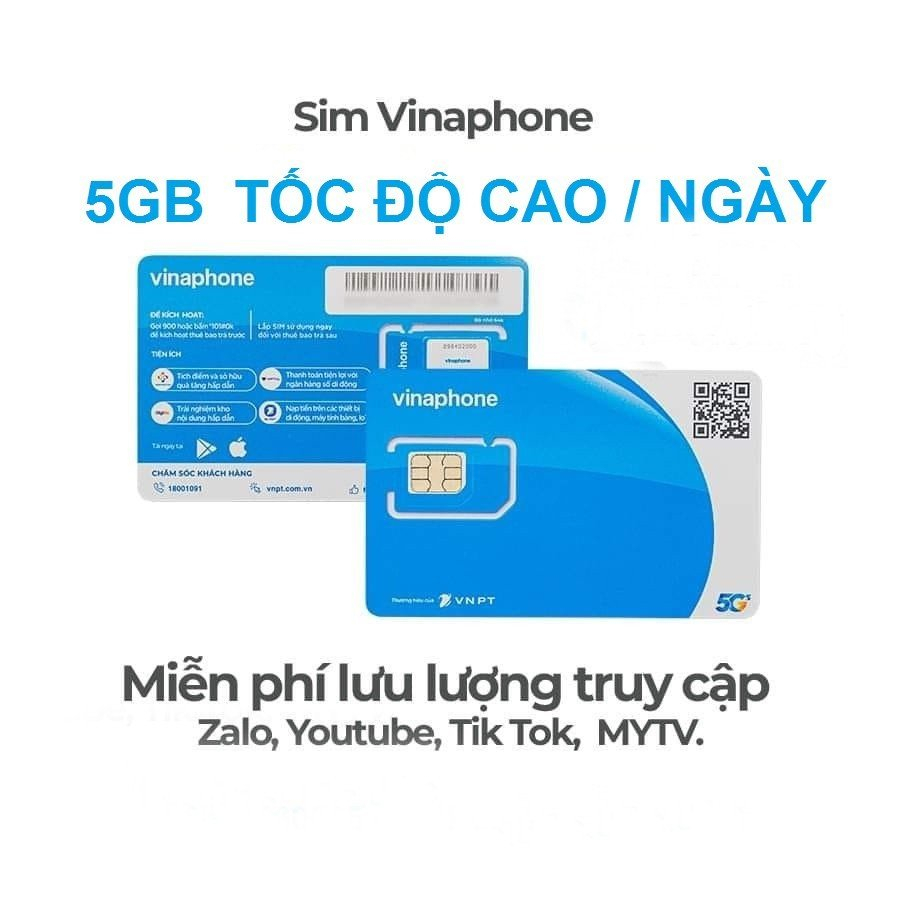 Sim data vina phone BIG50Y 5GB Internet mỗi ngày sử dụng 3 tháng mua sim về lắp vô là sài ...