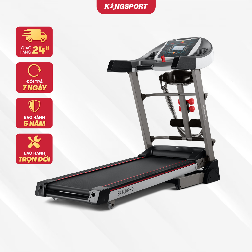 Máy chạy bộ tại nhà Kingsport BK-8000 Pro đa năng có chức nâng dốc tự ...