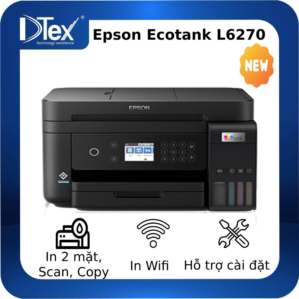 Máy in phun màu Epson Ecotank L6270 - In 2 mặt tự động, Scan, Copy, ADF, WiFi - Hàng Chính Hãng ...