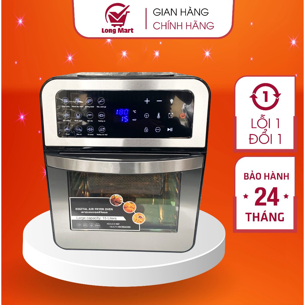 Lò nướng đa năng 2 Trong 1 nồi chiên không dầu Sharp điện tử 15L, Sharp cơ 16L công suất 2000W ...