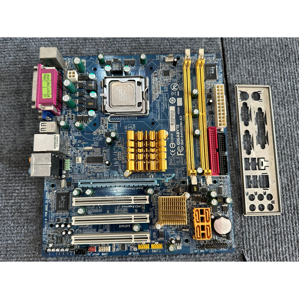 Mainboard GIGABYTE 945 Socket 775 Nguyên Zin - Cũ (Tặng Kèm CPU E2180 ...