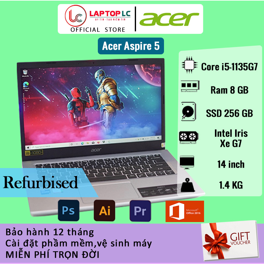 [Ref] Laptop Acer Aspire 5 2021 14 inch(Core i5-1135G7/8GB DDR4/SSD 256 ...