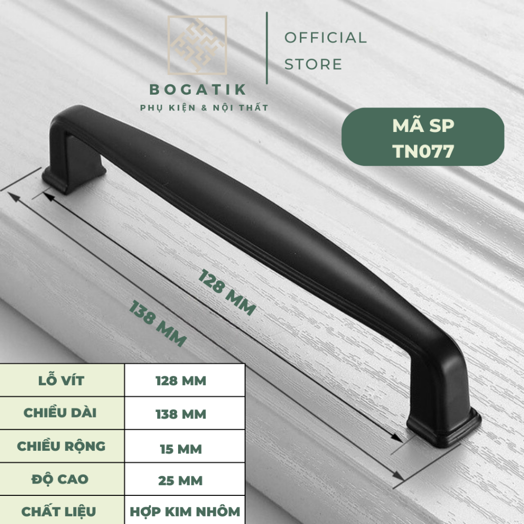 Tay nắm cửa tủ ngăn kéo, tay nắm tủ bếp hợp kim nhôm màu đen hiện đại mã TN07 | Shopee Việt Nam