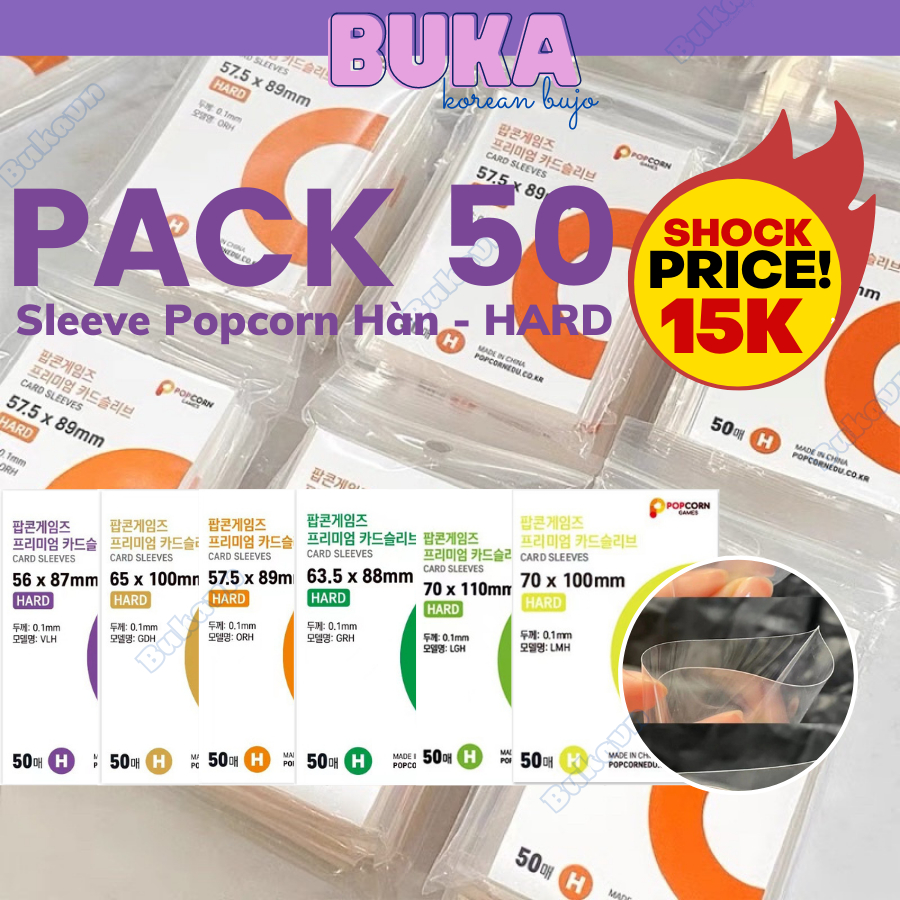 Sleeve Popcorn Buka sleeves bọc card siêu dày đựng card thần tượng thẻ bài bảo vệ card idol Kpop ...