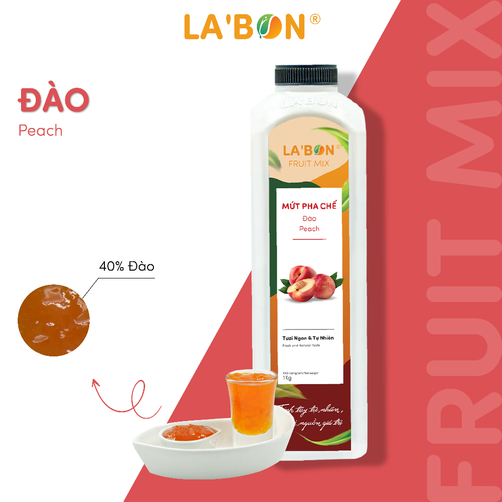 Mứt Pha Chế Đào LA'BON. | Shopee Việt Nam