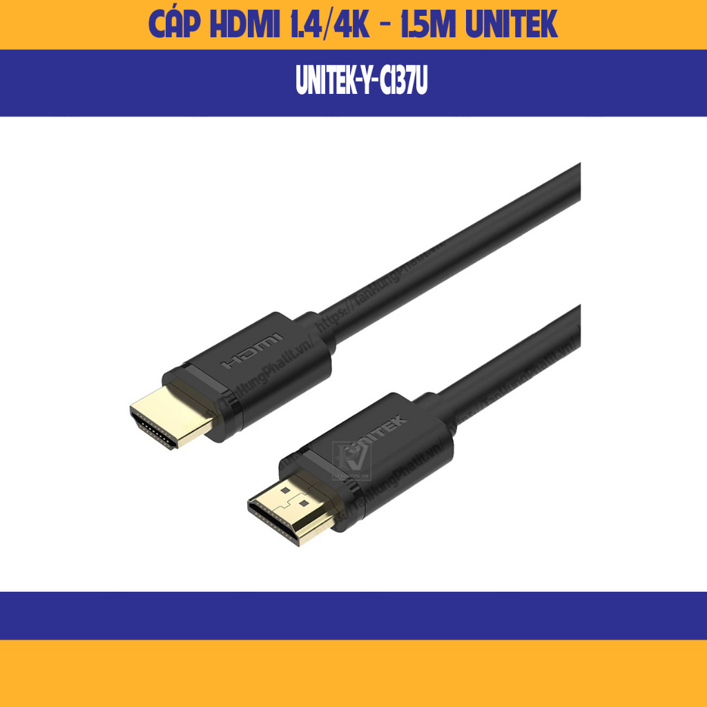 CÁP HDMI 1.4/4K - 1.5M UNITEK (Y-C 137U) | Shopee Việt Nam