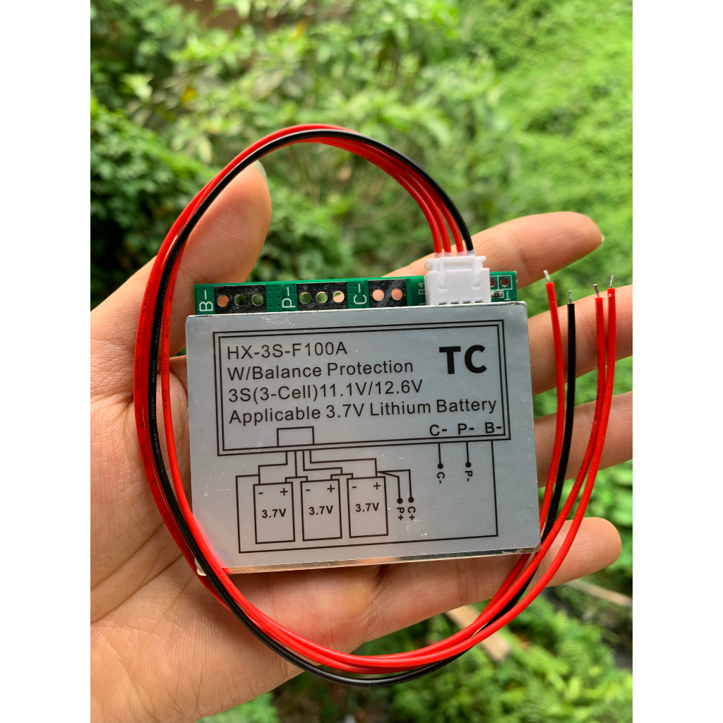 Mạch bảo vệ pin 18650 3,7v BMS 3S 100A HX-3S-F100A | Shopee Việt Nam