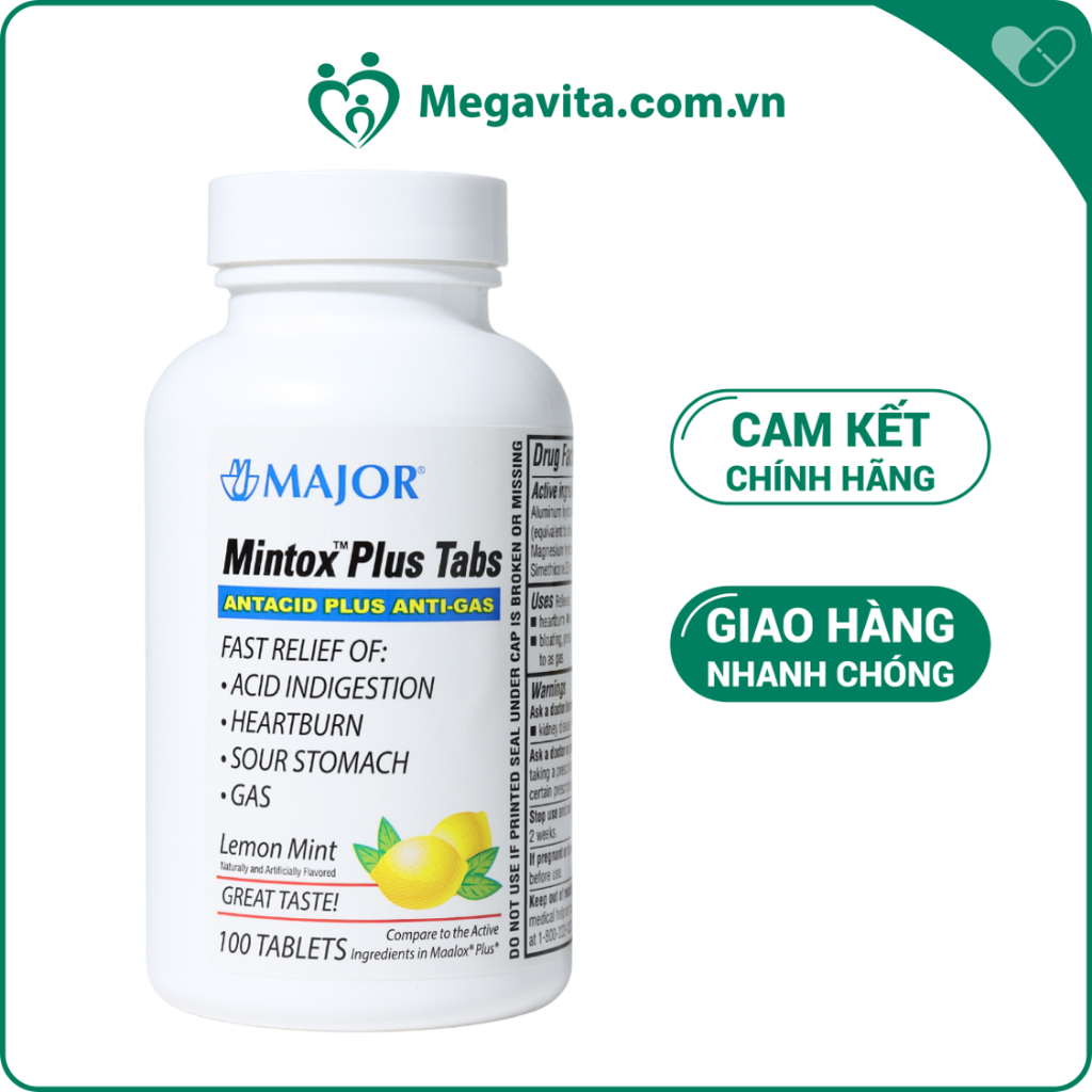 Viên Nén Hỗ Trợ Tiêu Hóa Mintox Plus 100 viên | Shopee Việt Nam